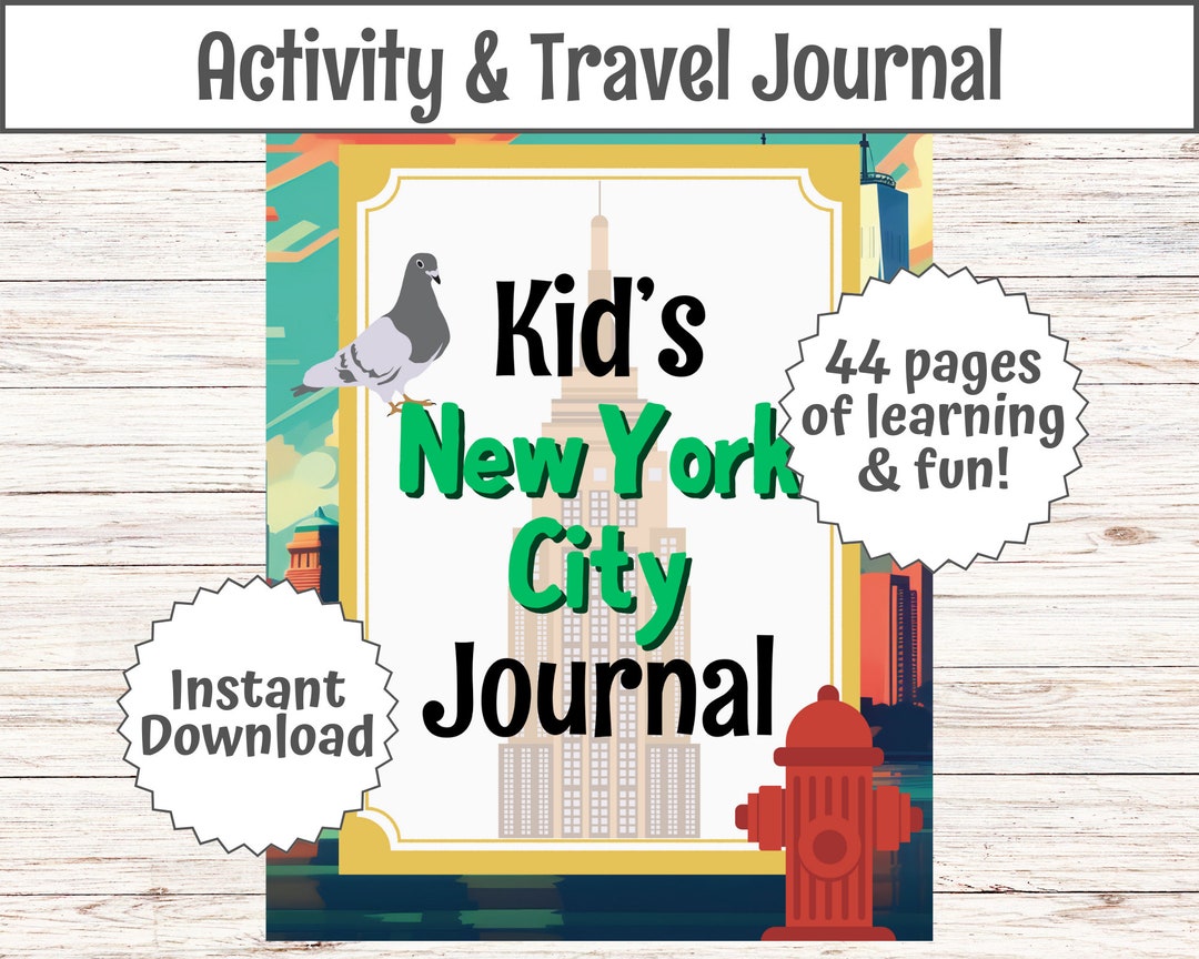 Kids NYC Travel Journal: Family Vacation Activity Book (PDF) - Etsy