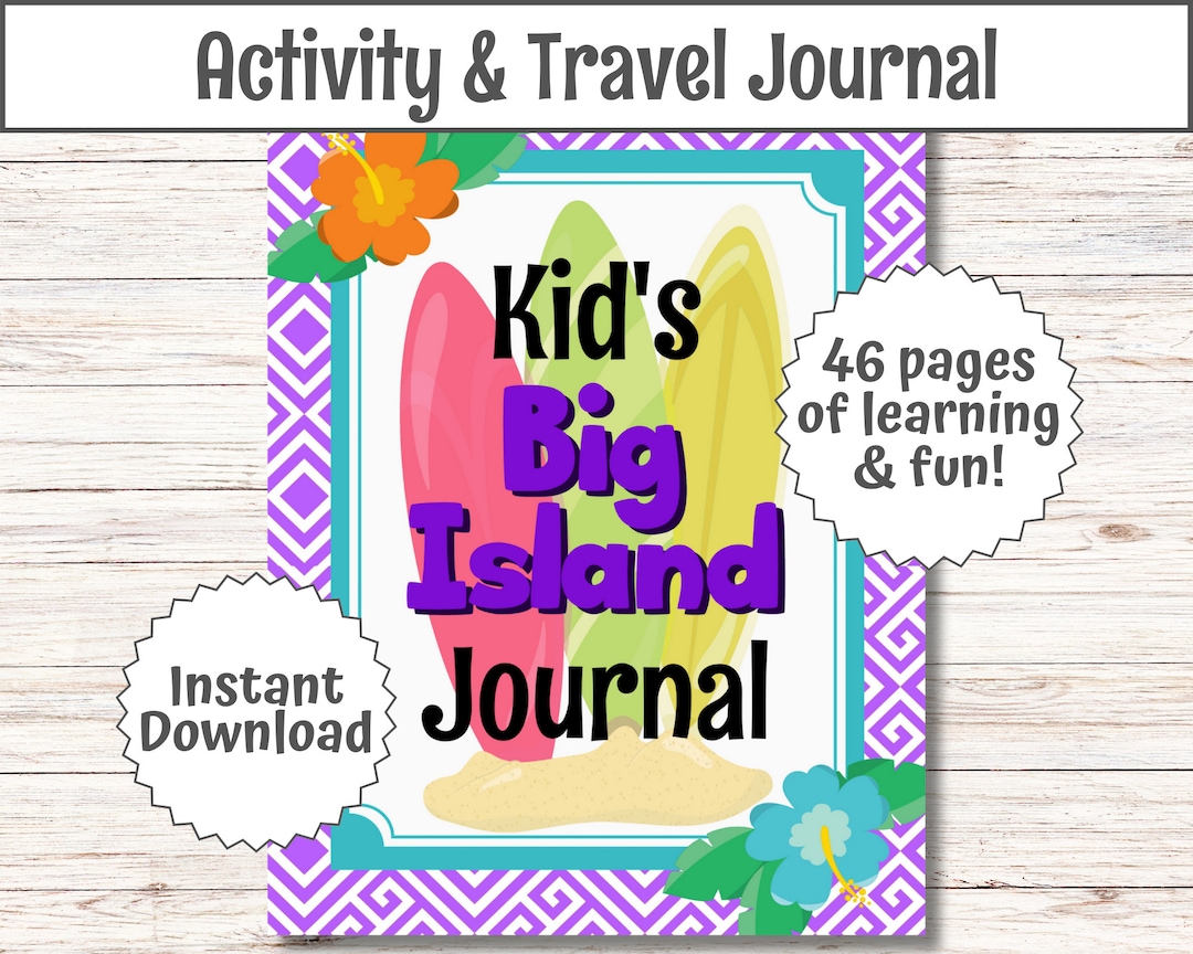 Kids Travel Journal Big Island Summer Vacation Hawaiian Holiday Guide ...