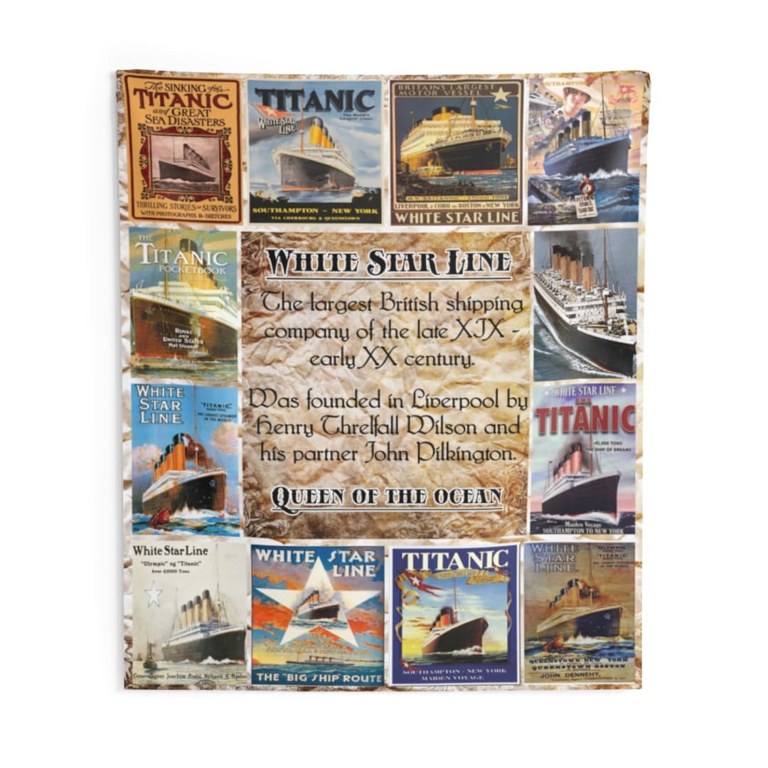 Titanic Collage Indoor Wall Tapestries - Multiple Sizes Tapestry Wall ...