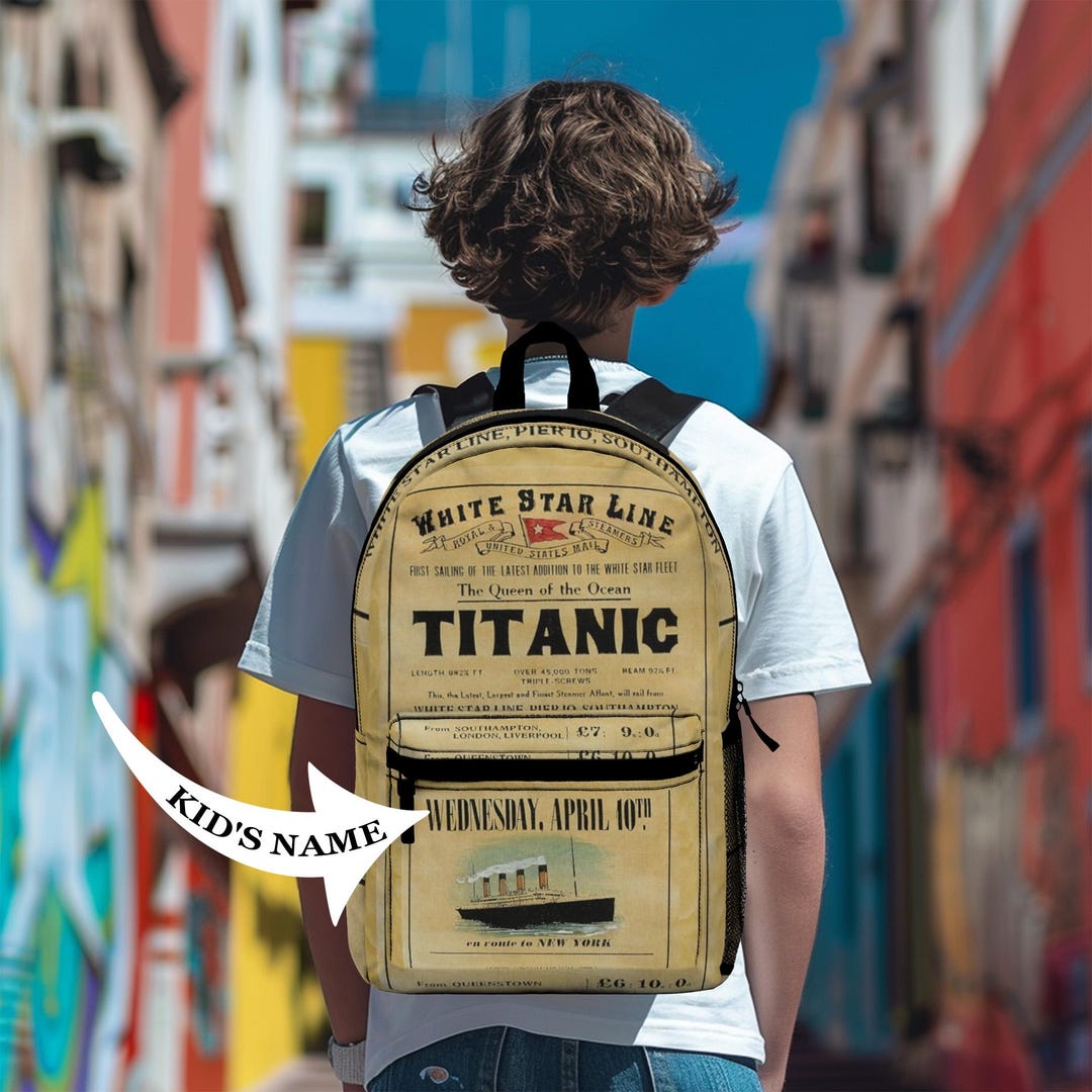 Titanic Boys Backpack for School, Backpack for Kids, History Lover Gift ...