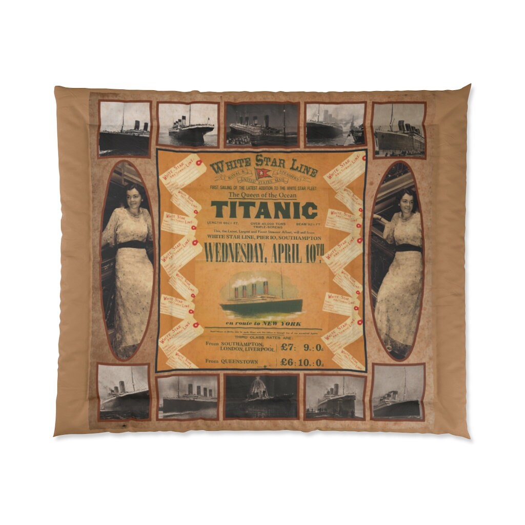 RMS Titanic Comforter White Star Line Custom Comforter - Etsy