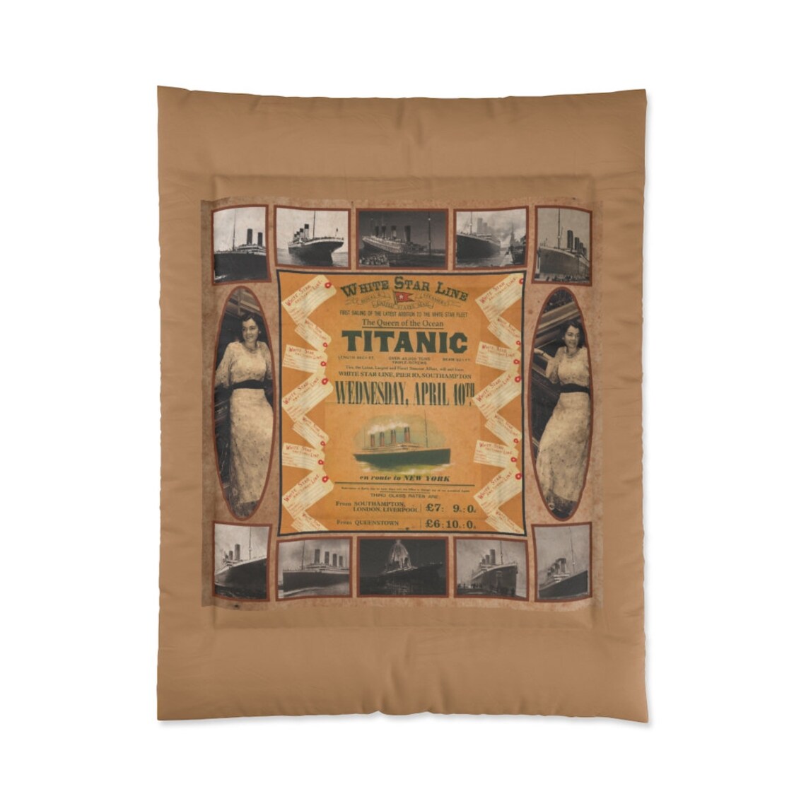 RMS Titanic Comforter White Star Line Custom Comforter - Etsy