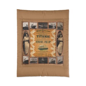 RMS Titanic Comforter, White Star Line Custom Comforter, Personalized ...