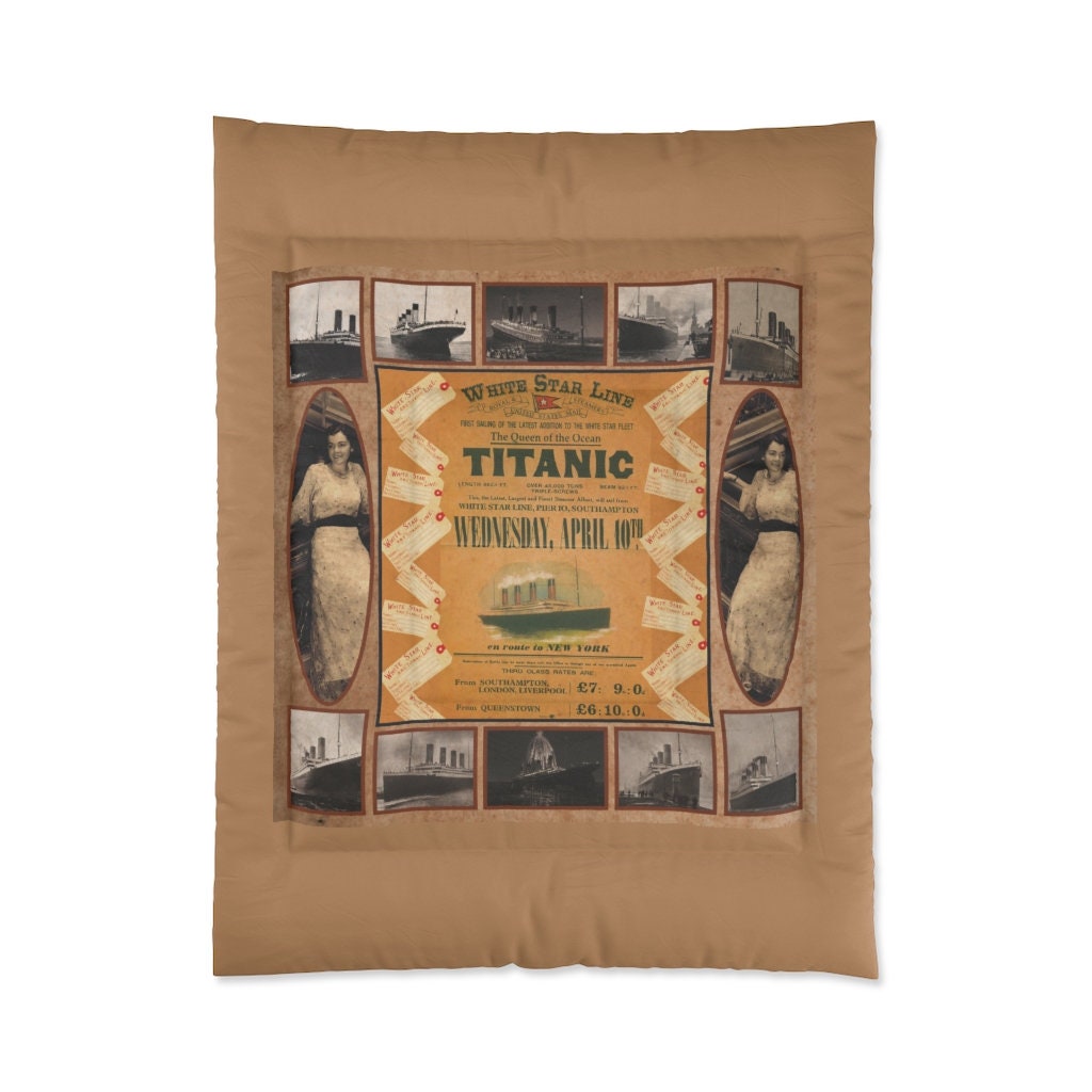RMS Titanic Comforter White Star Line Custom Comforter - Etsy