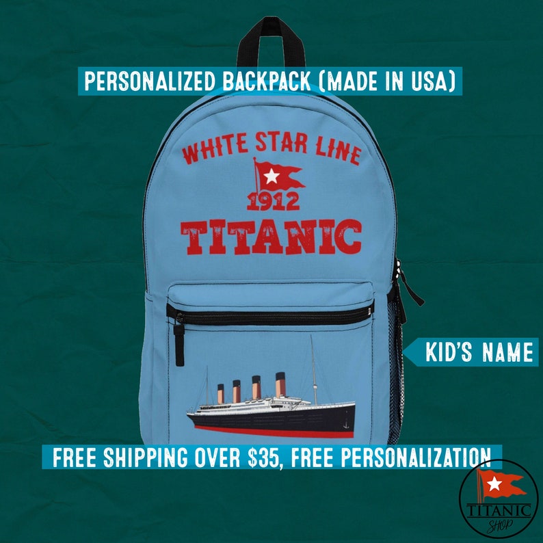 Vintage Wanderlust Backpack Titanic Backpack for Pupil First | Etsy