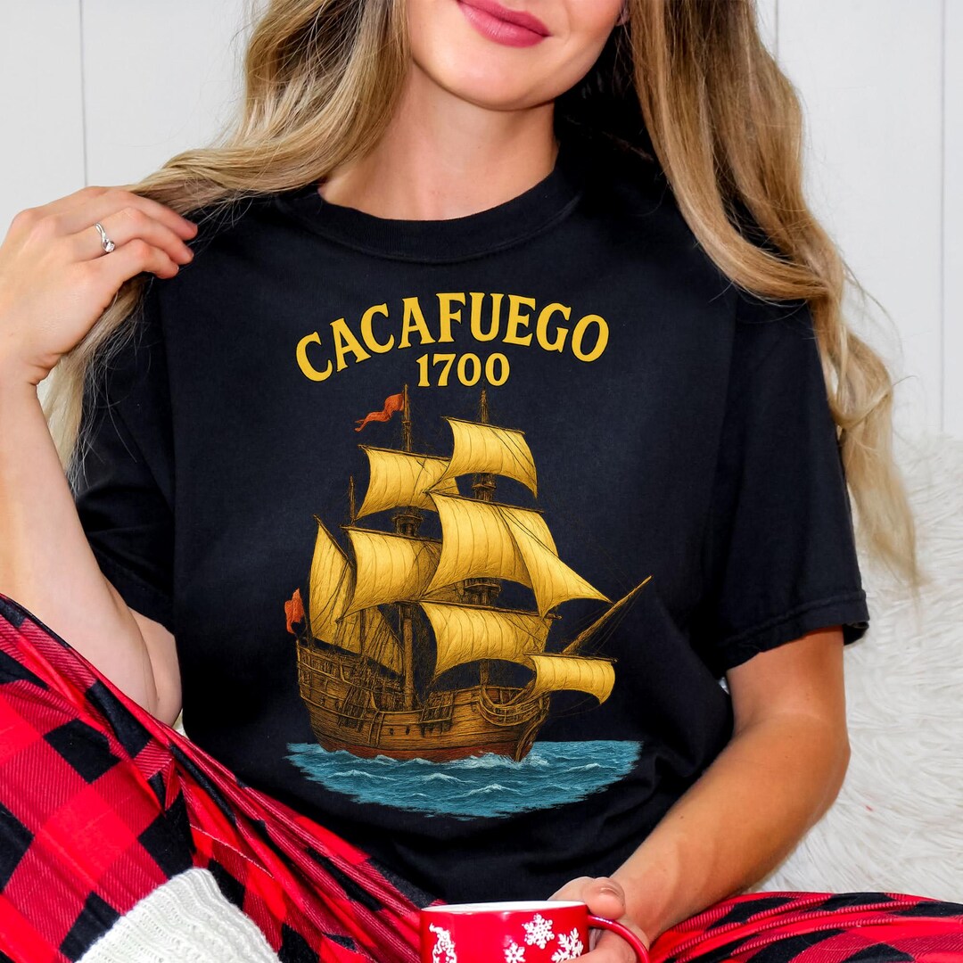 Cacafuego Historic Ship T-shirt: Retro Galleon Graphic Tee T419 - Etsy