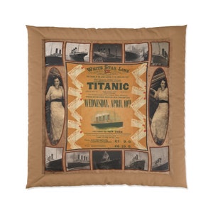 RMS Titanic Comforter, White Star Line Custom Comforter, Personalized ...