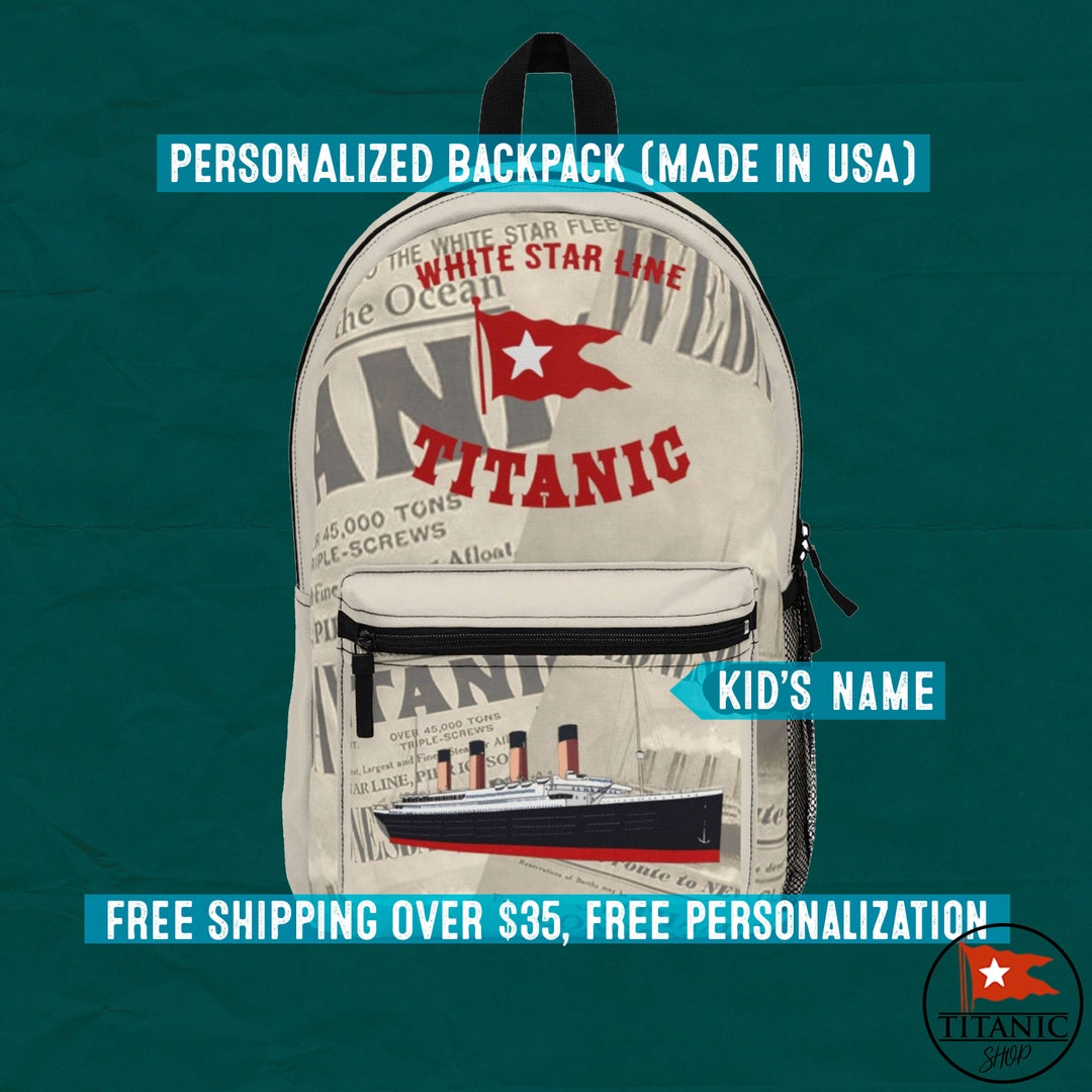 Titanic Handmade Bag Preschool Backpack Fashionable Backpack - Etsy