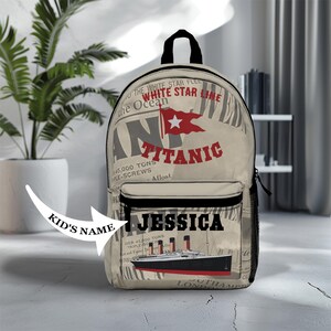 Titanic Handmade Bag, Preschool Backpack, Fashionable Backpack for Boy ...