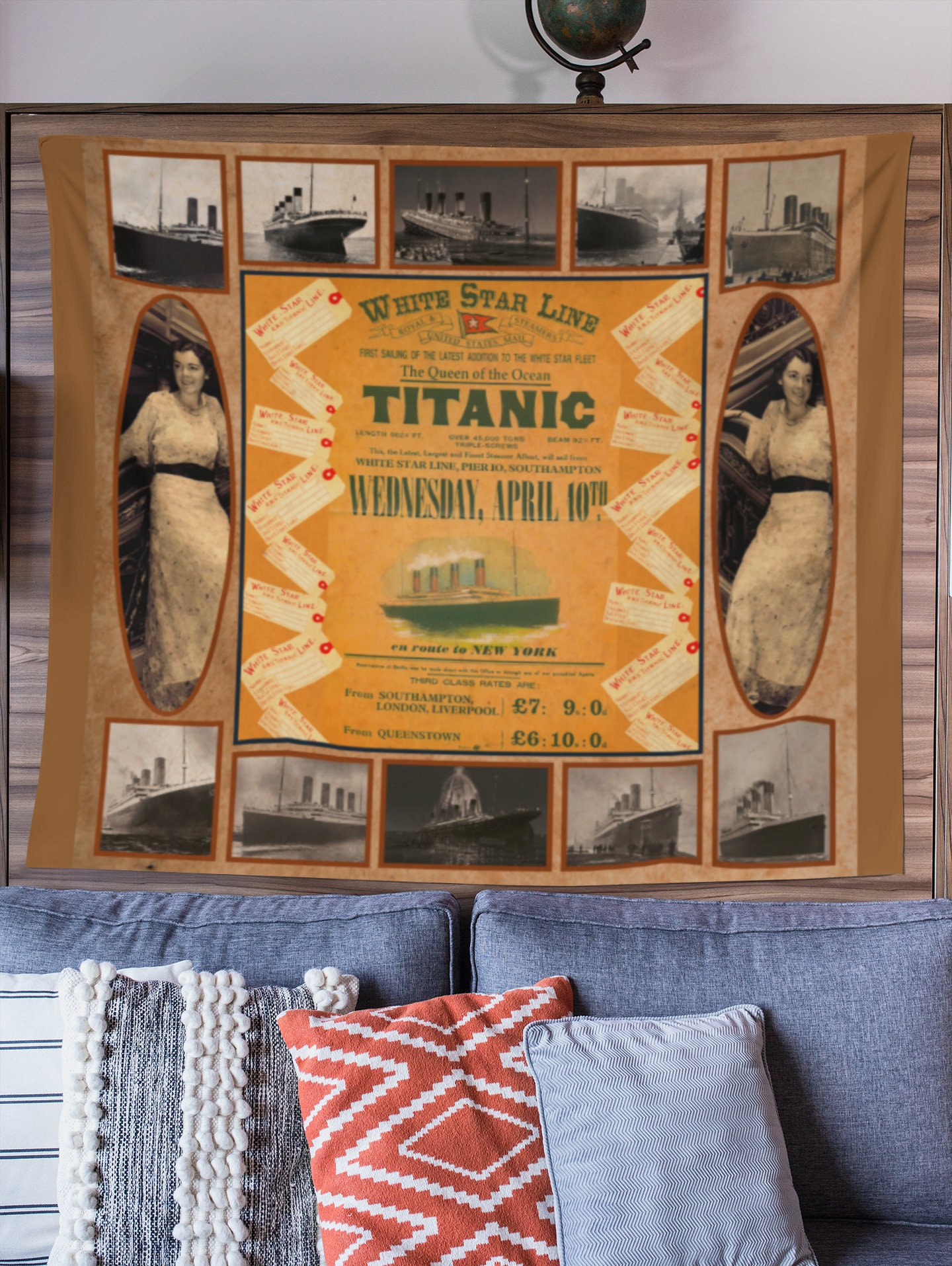 Titanic Wall Art Tapestries Wall Hanging Yellow Titanic Wall - Etsy