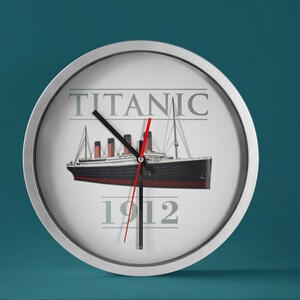 Titanic Large Wall Clock, Kitchen Wall Clock, Unique Wall Clocks, Titanic Personalized Clock - Etsy