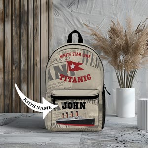 Titanic Handmade Bag, Preschool Backpack, Fashionable Backpack for Boy ...