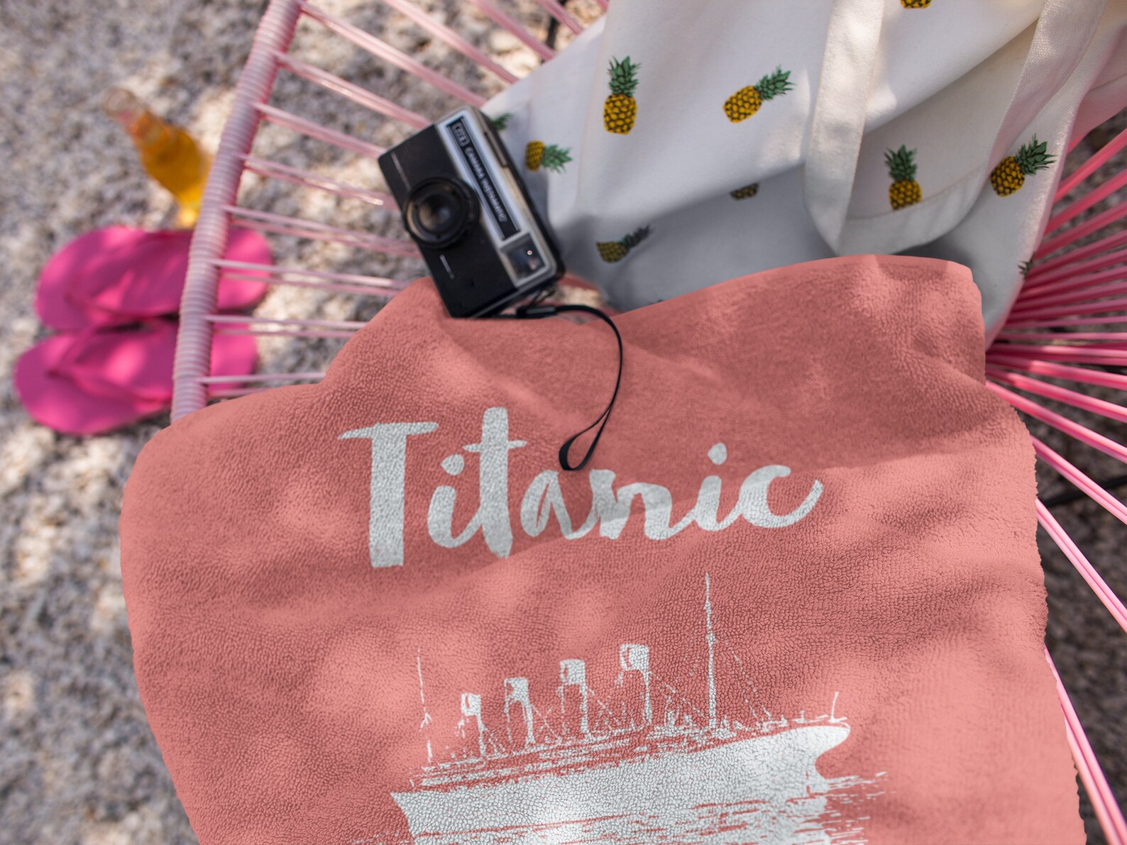 Funny Beach Towel Titanic Living Coral Personalized Towel | Etsy
