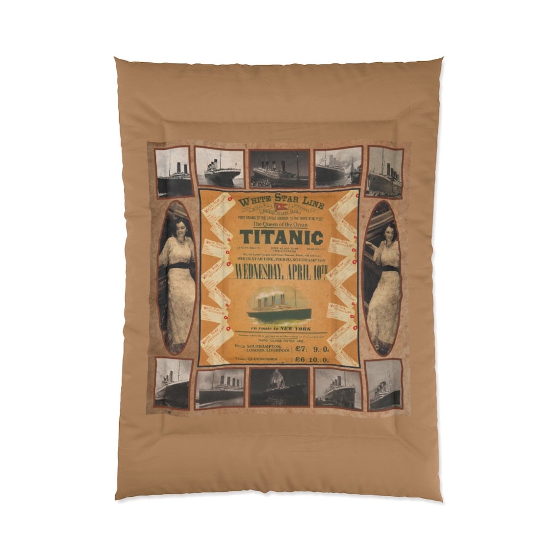 RMS Titanic Comforter White Star Line Custom Comforter - Etsy