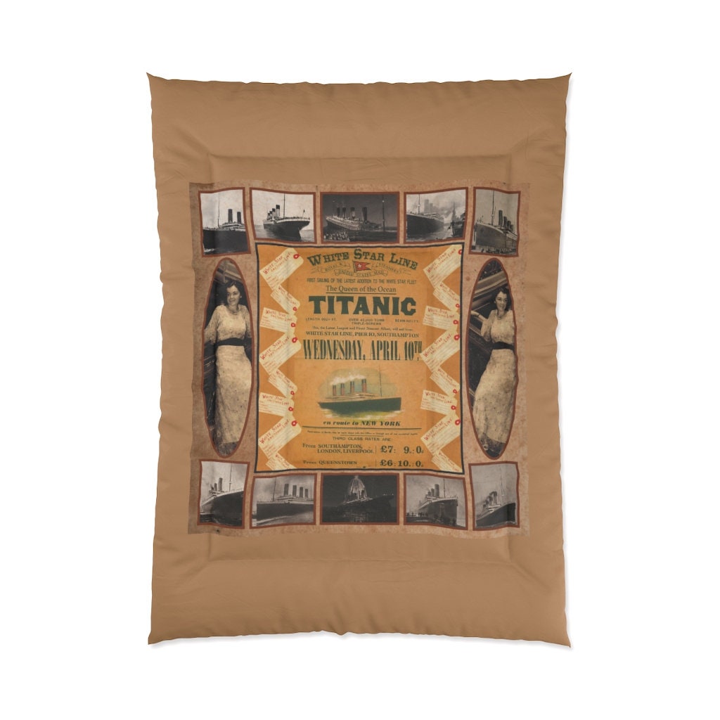 RMS Titanic comforter white star line custom comforter | Etsy