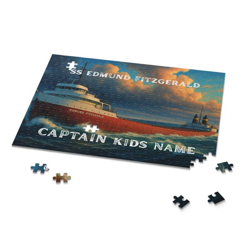 Ship Name Puzzle Edmund Fitzgerald: Personalized MDF Nautical Toy T036 ...