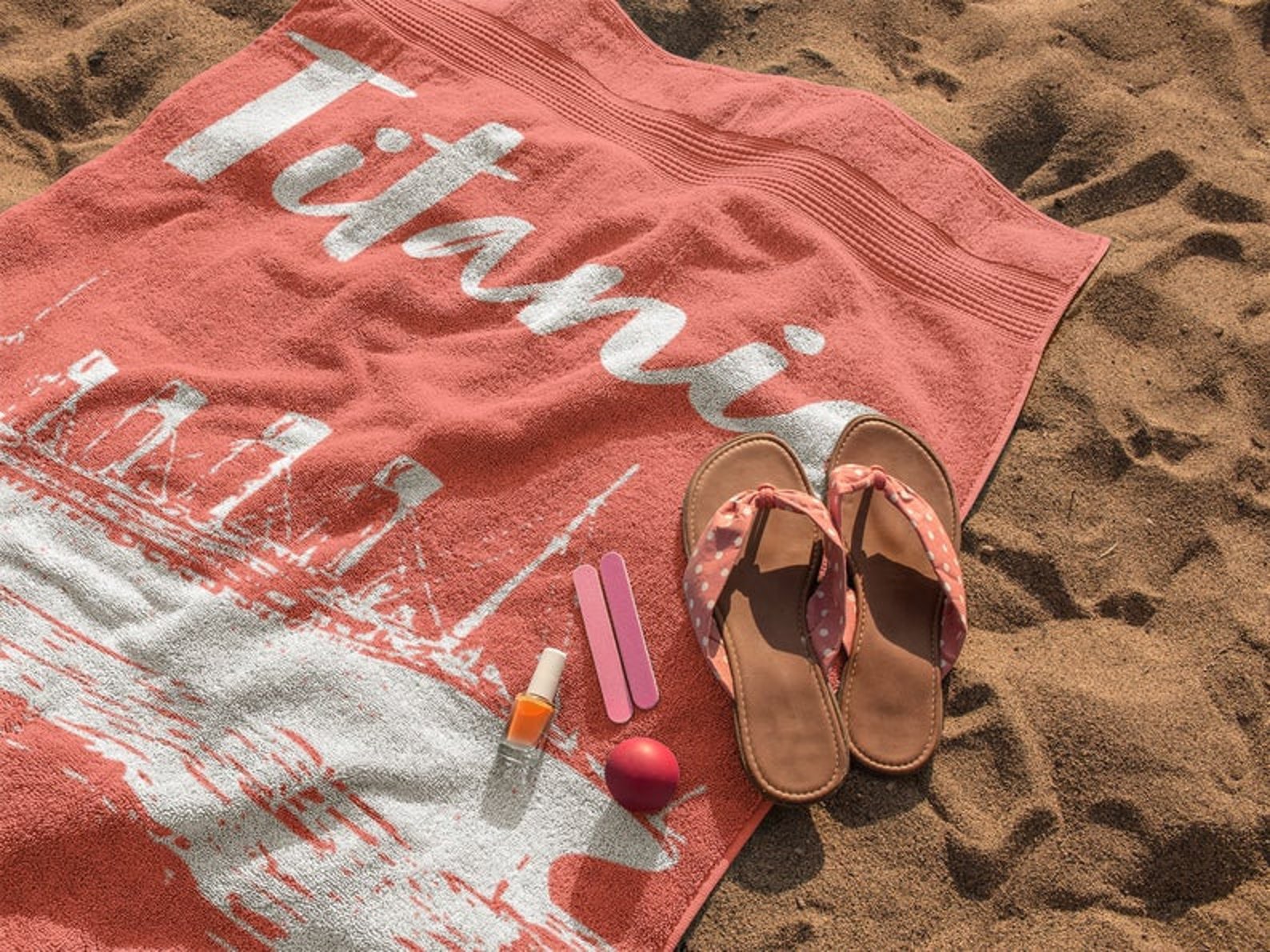 Funny Beach Towel Titanic Living Coral Personalized Towel | Etsy