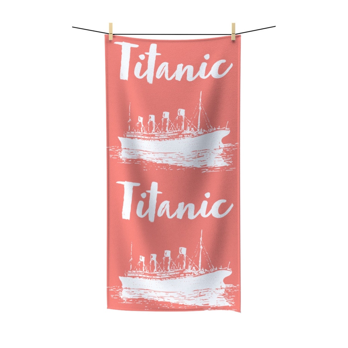 Funny Beach Towel Titanic Living Coral Personalized Towel | Etsy