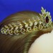 Gold DARK Ruby Red Floral Tiara Wedding Bridal Prom - Etsy