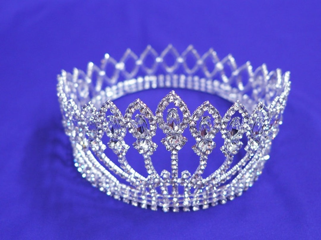 Beautiful Rhinestone Crystal Pageant Crown - Etsy