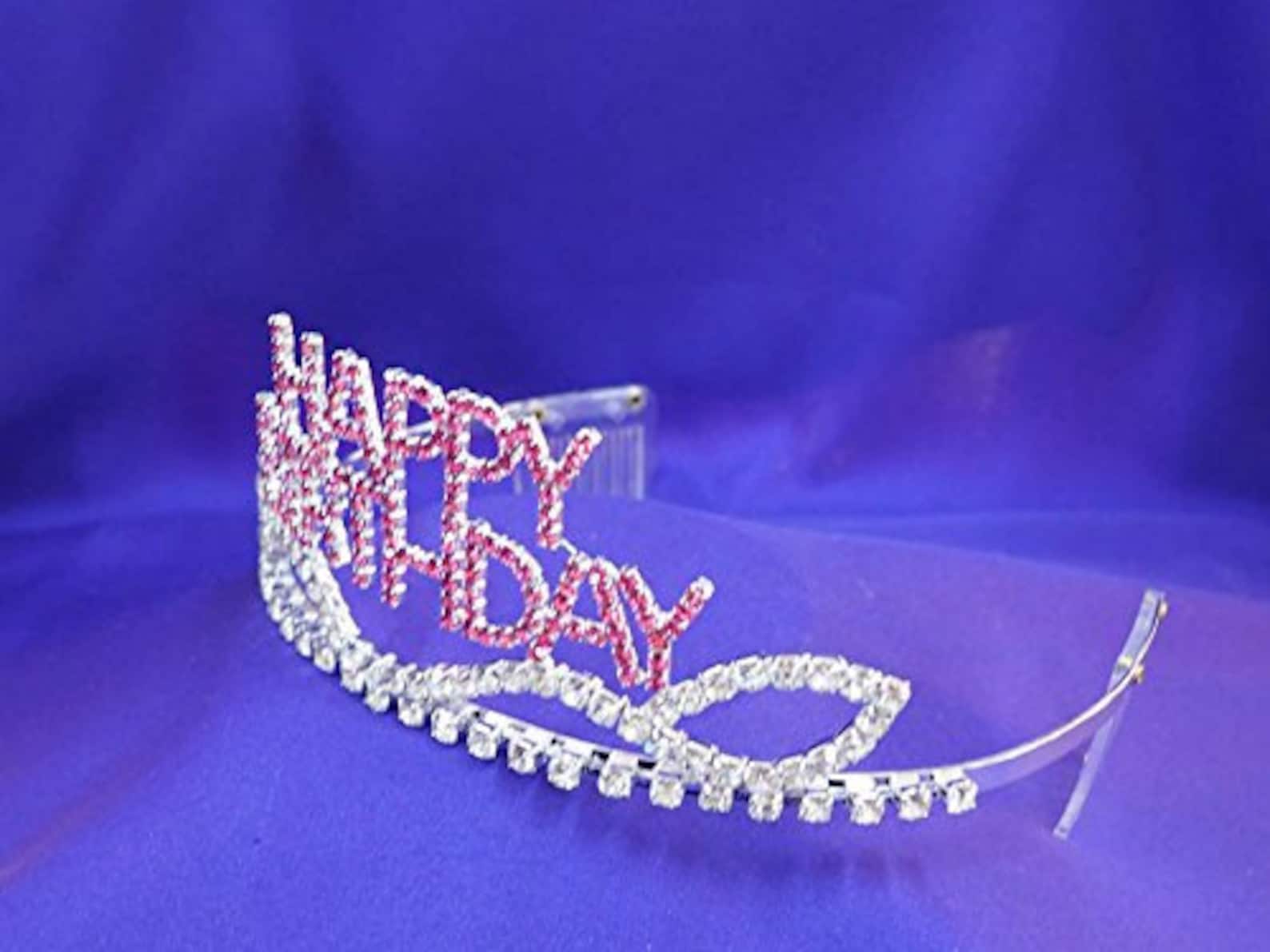 Happy Birthday Tiara Crown Girl Princess Gift Party - Etsy