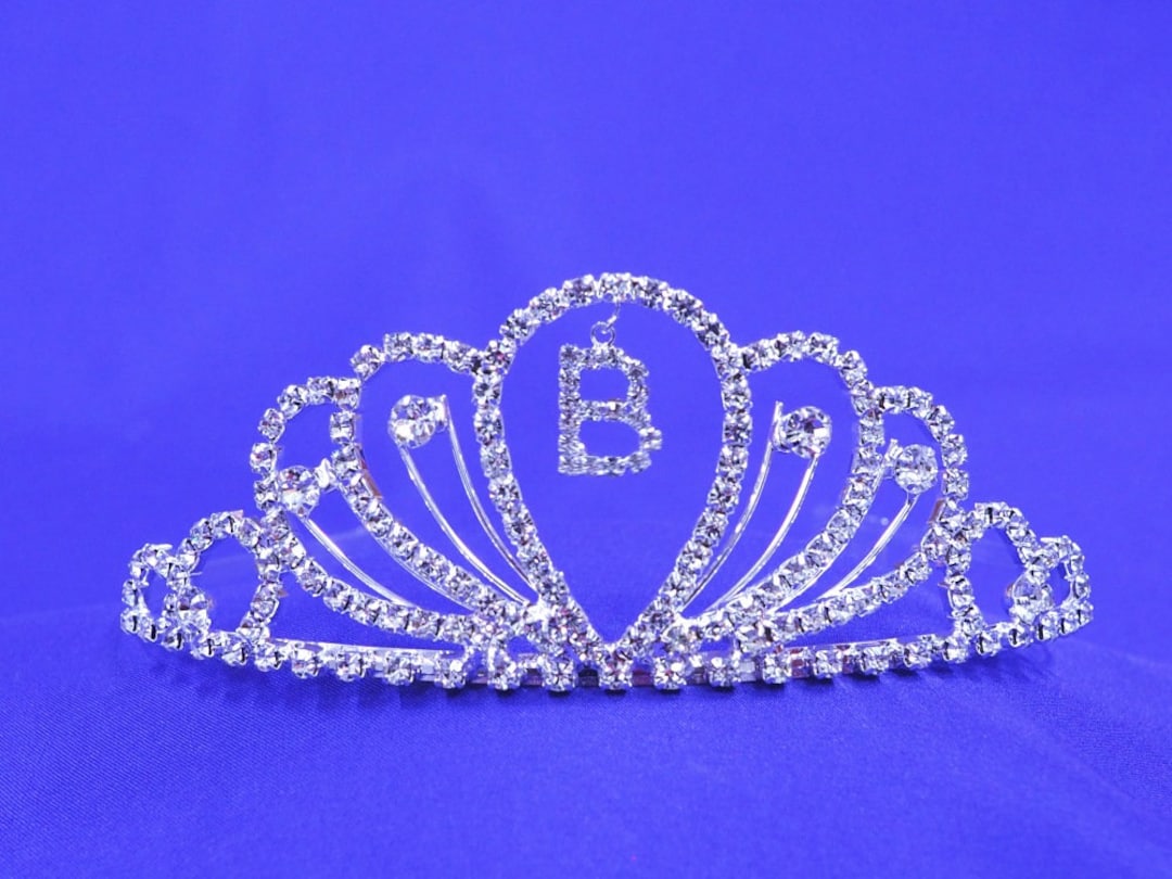 Personalized Rhinestone Princess Tiara With Single Letter of Name Great ...