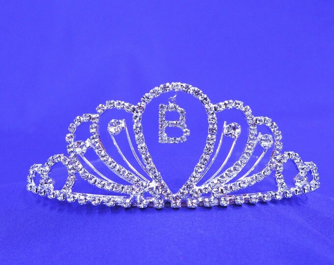 Personalized Rhinestone Princess Tiara With Single Letter of Name Great ...