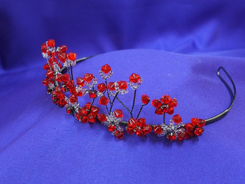 Red Tiara - Etsy
