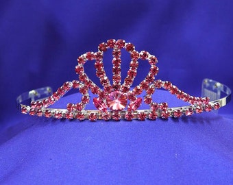 Pet Dog Red Pink Rose Rhinestone Tiara Crown Accesory Birthday | Etsy