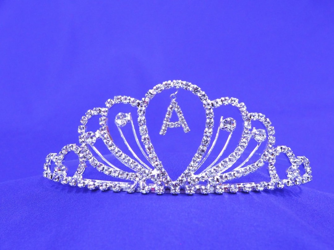 Personalized Rhinestone Princess Tiara With Single Letter of Name Great ...