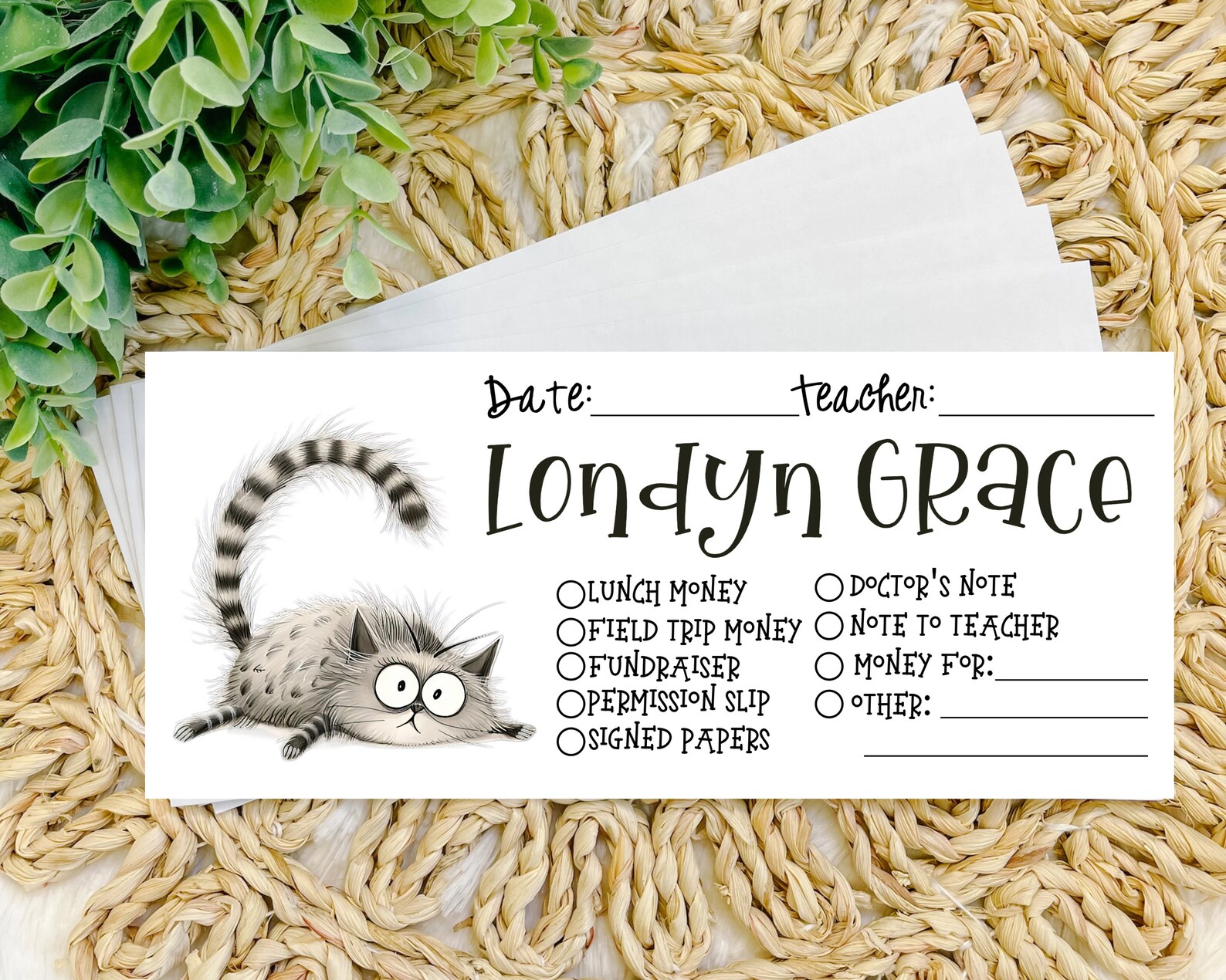 Back to School Money Envelopes School Stationery Personalized Student ...