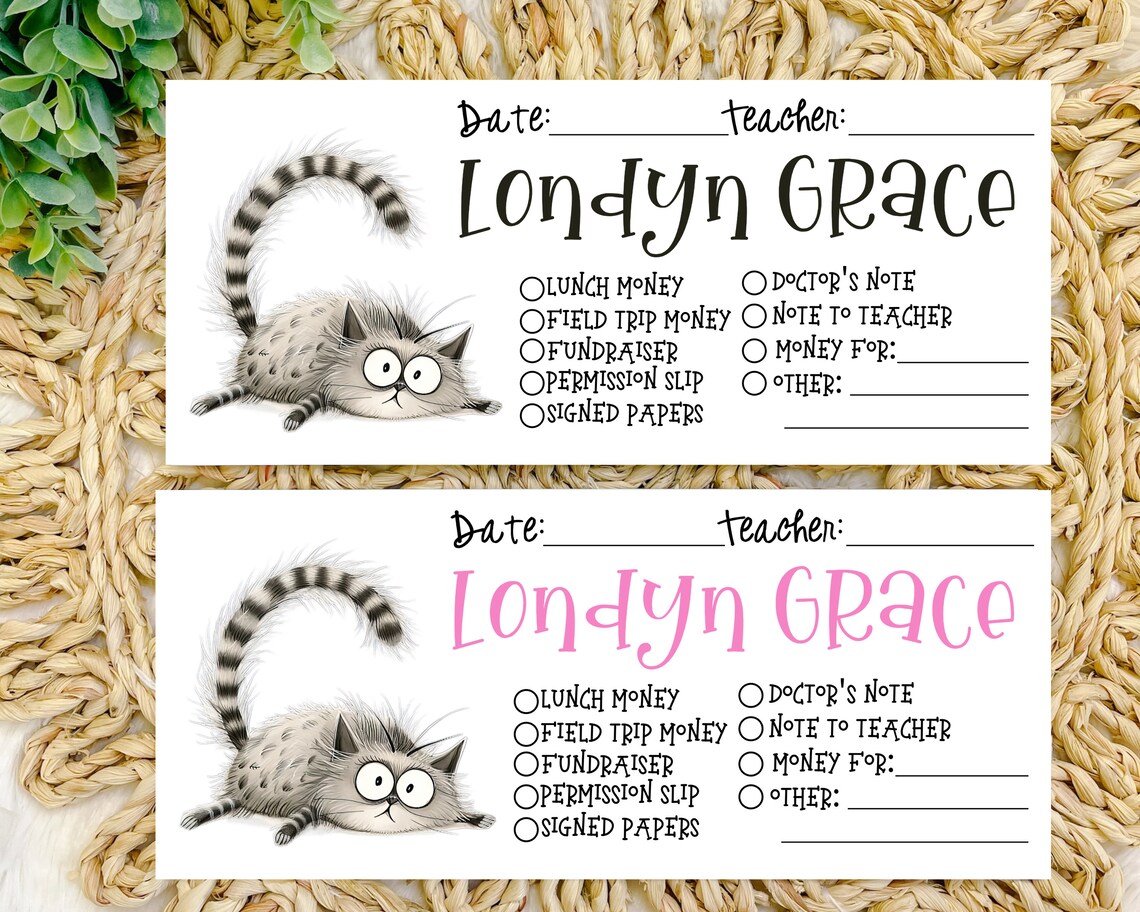 Back to School Money Envelopes School Stationery Personalized Student ...