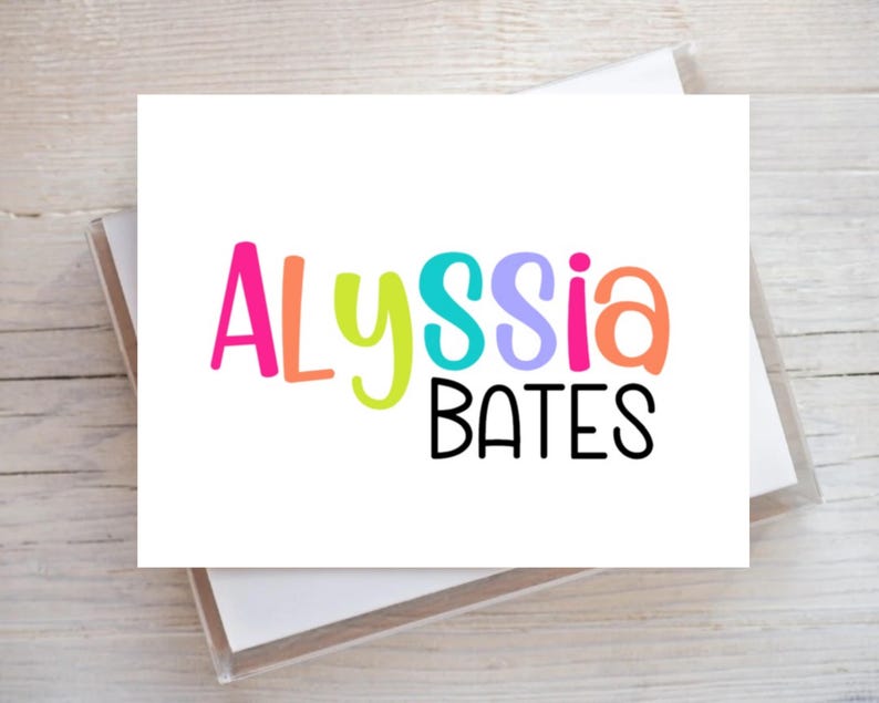 Colorful Note Cards for Kids Stationery for Girls Bright Colors Kid ...