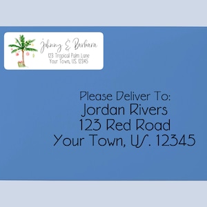 Tropical Christmas Palm Tree Ornaments Gift Custom Personalized Return ...