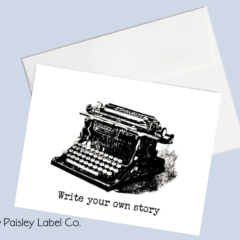 Typewriter Card - Etsy