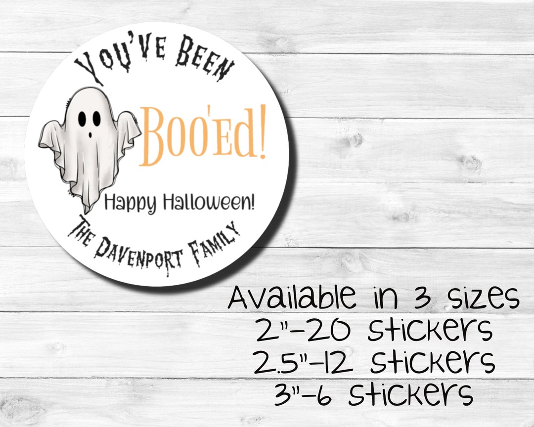 You've Been Boo'ed Halloween Stickers Booed Sticker Happy Halloween ...