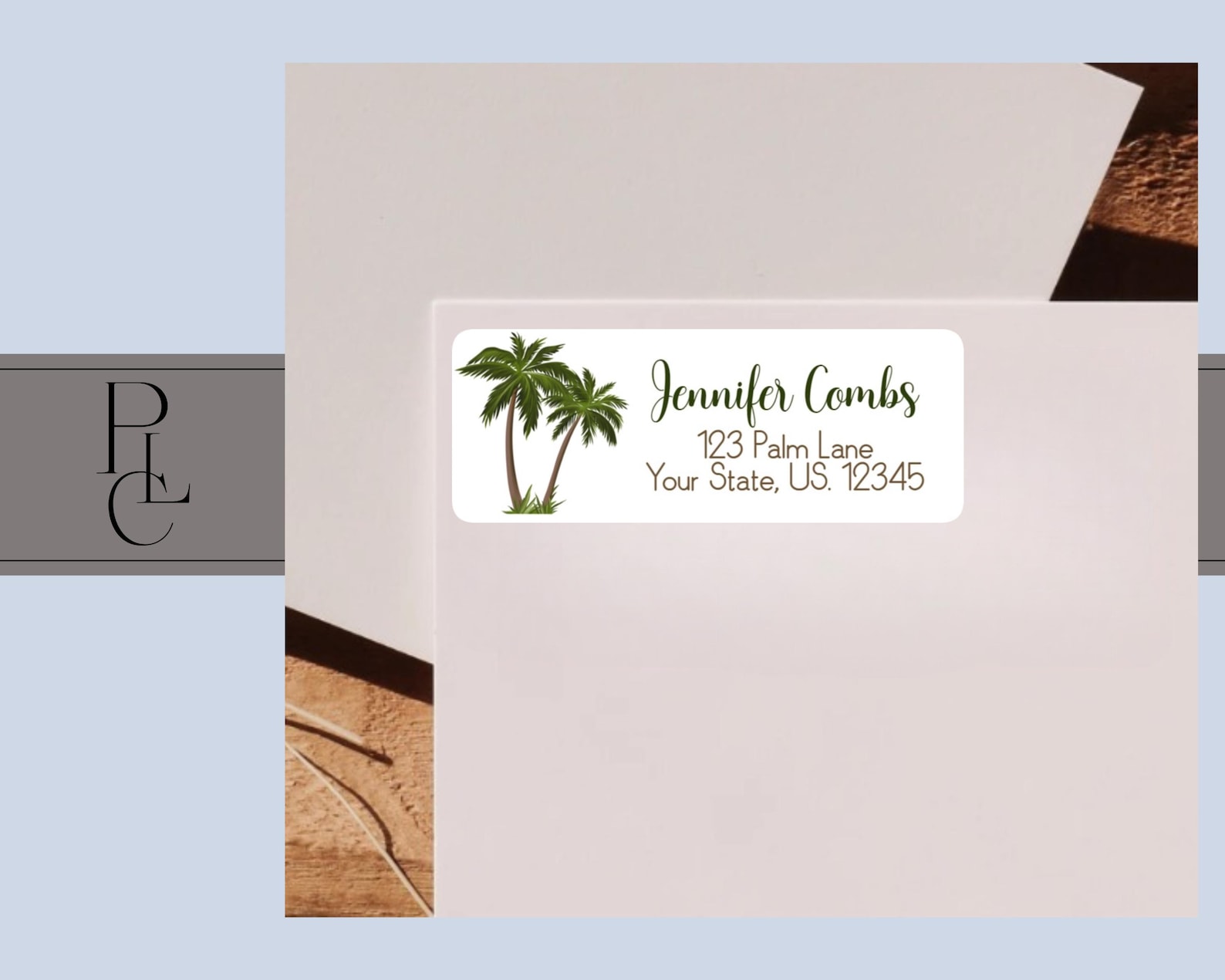 Personalized Tropical Beach Palm Trees Return Address Labels Mailing ...