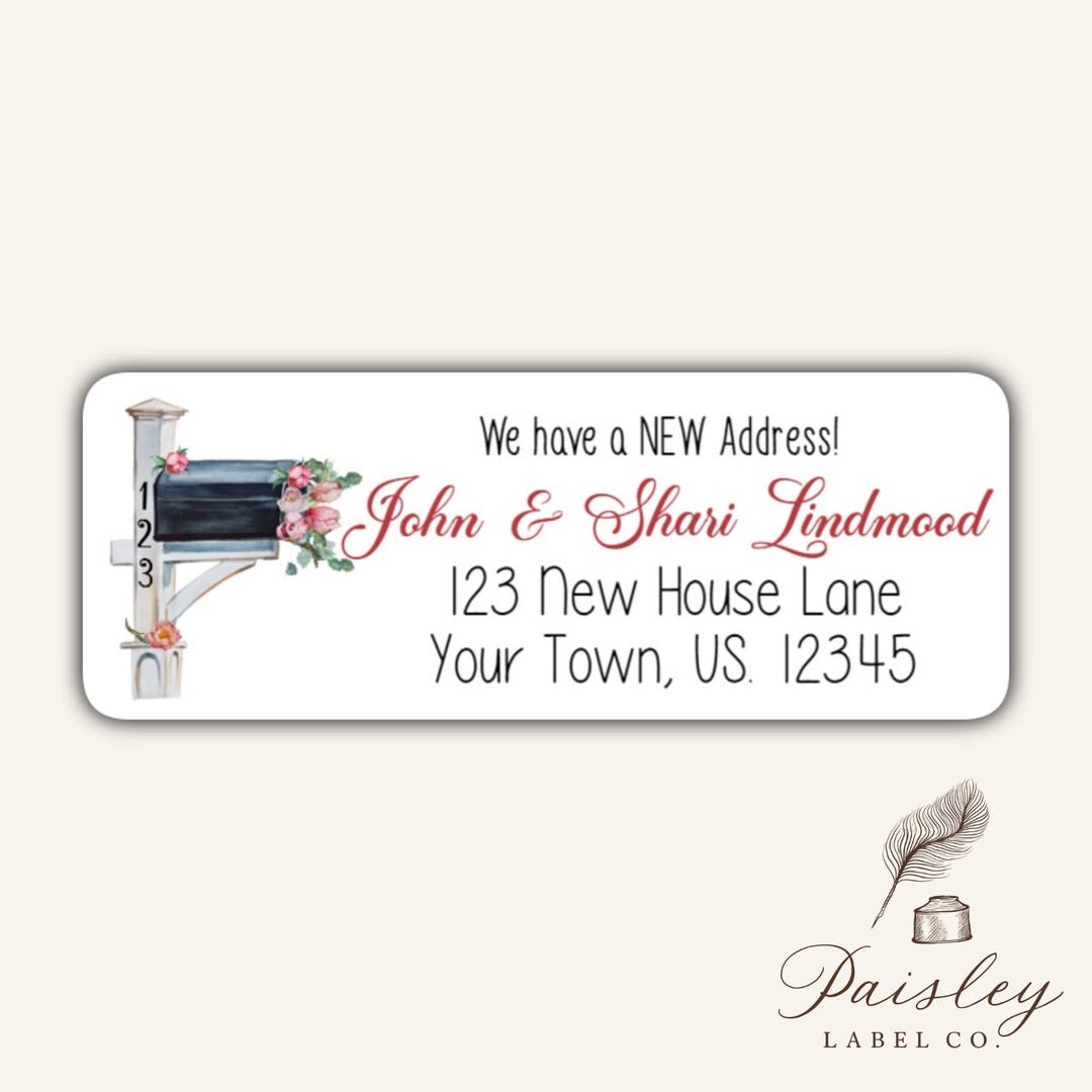 Personalized Mailbox We've Moved Moving New Home Floral Flower We Have ...