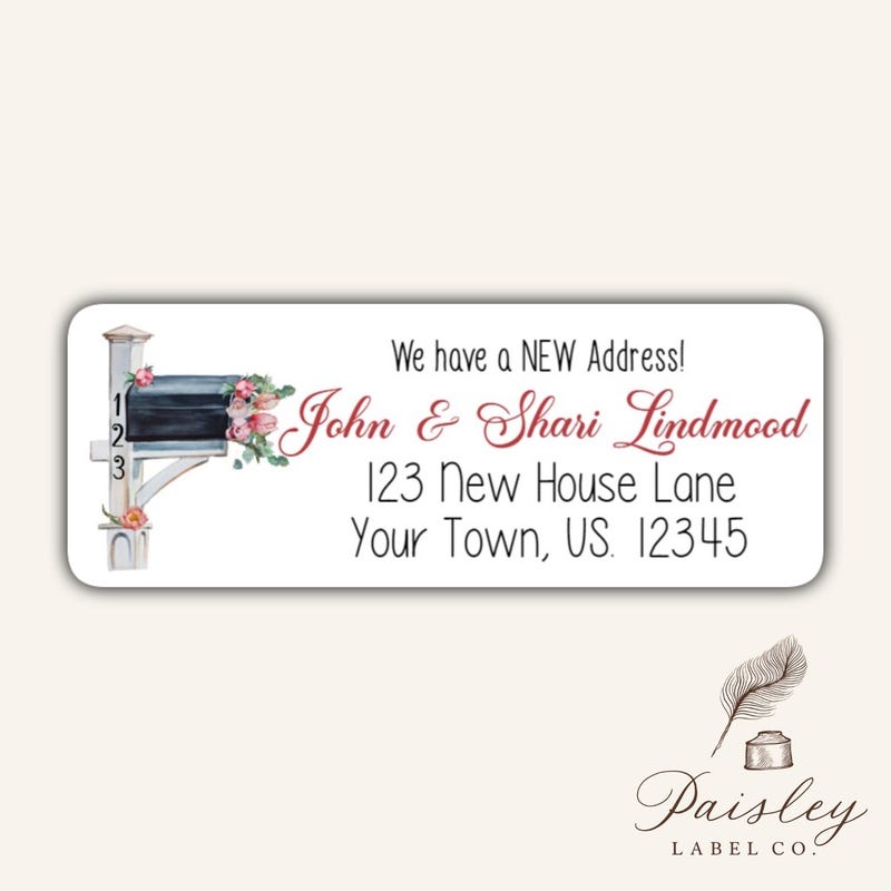 Personalized Self Adhesive Address Labels - Etsy