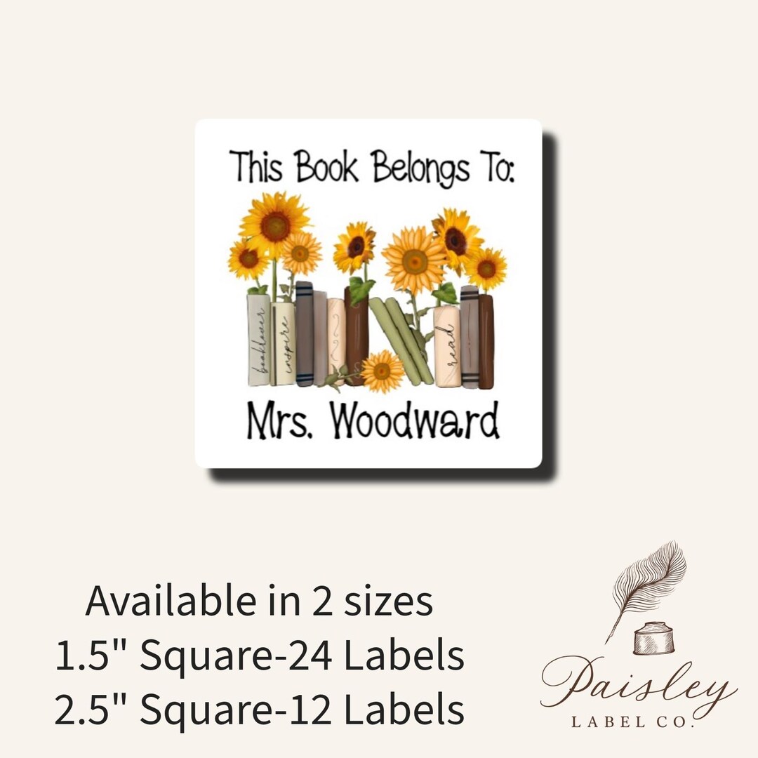 This Book Belongs to Property of Books Sunflower Sunflowers Flower From ...