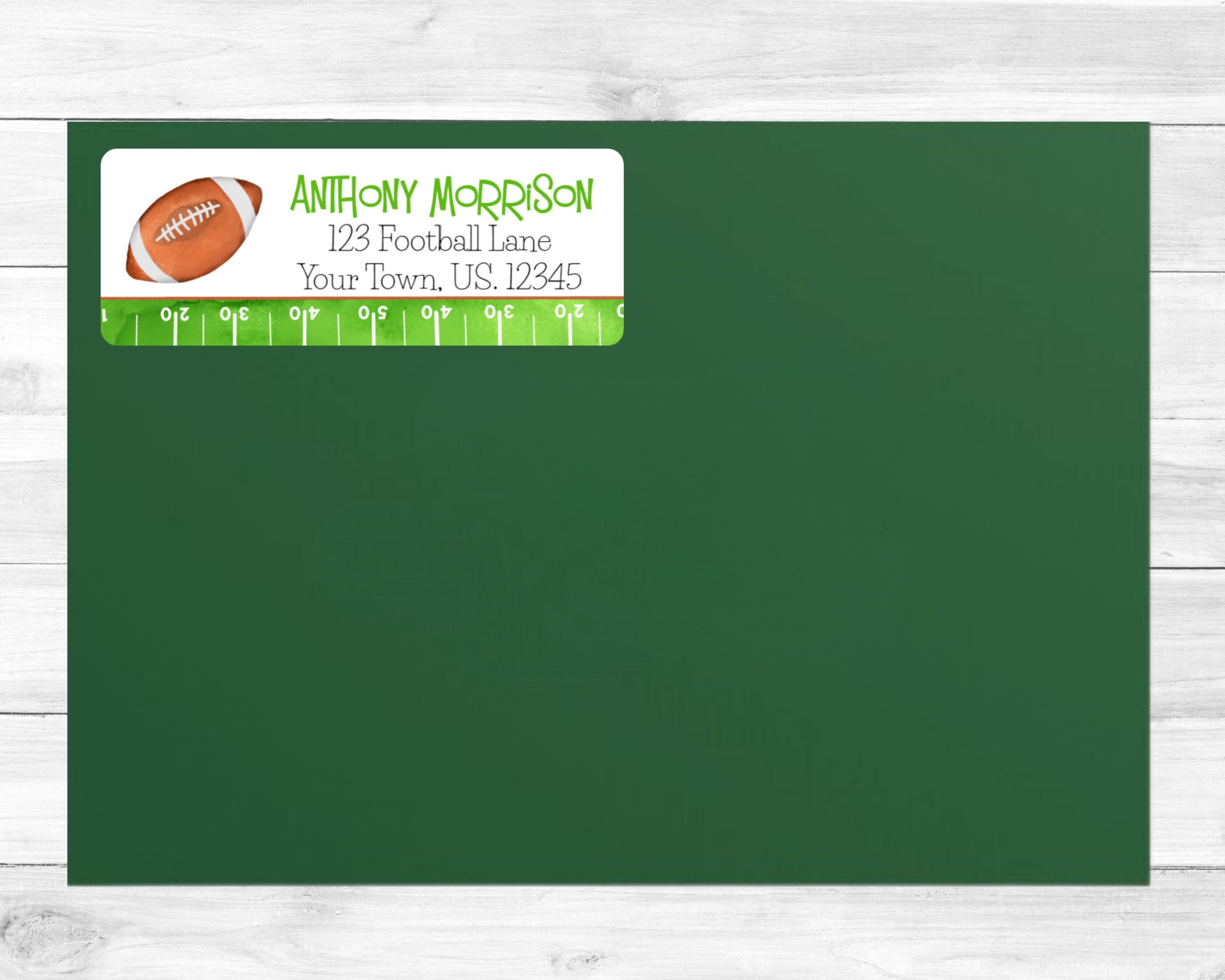 Football Field Kids Birthday Party Sports Touchdown School Personalized ...