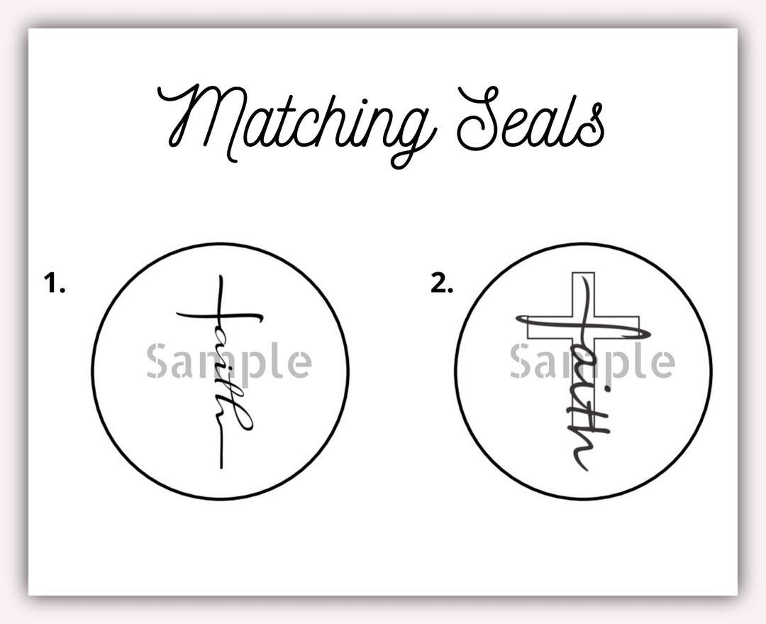 Faith Sideways Cross Religious Christian Jesus Envelope Mailing Seals ...