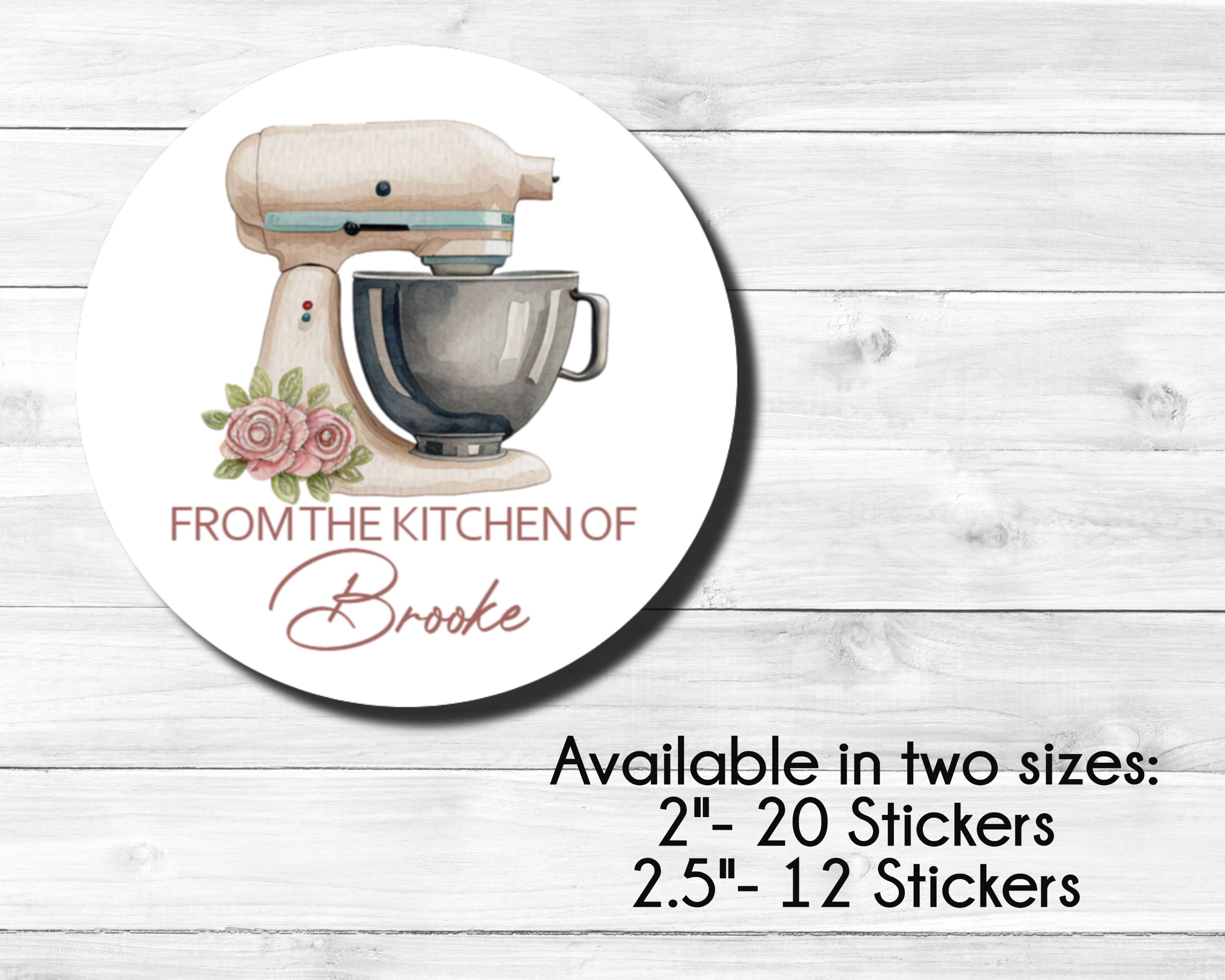 From the Kitchen of Labels Baking Stickers Stand Mixer Boho Baking ...