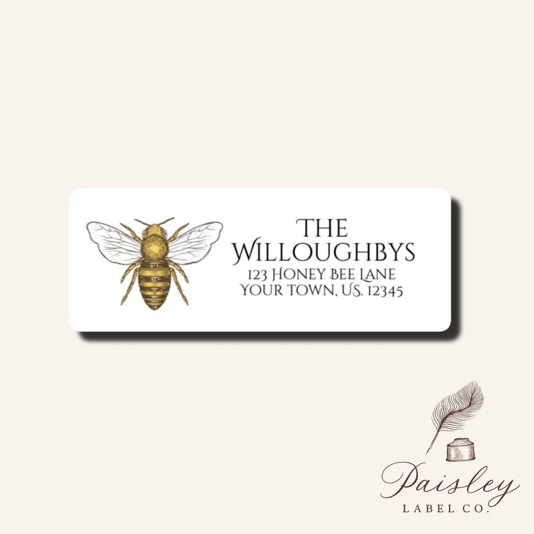 Bee Honey Bee Bumble Bee Bumblebee Queen Bee Personalized Return ...