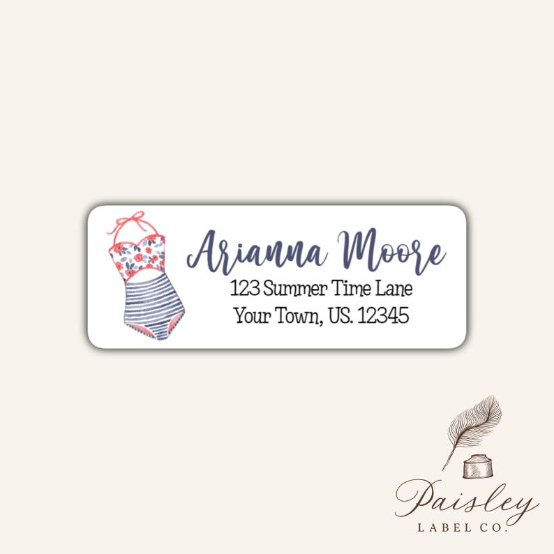 Swimsuit Bathing Suit Beach Pool Party Bikini Summer Time Fun Return ...