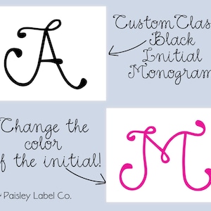 Personalized Monogram Initial Name Custom Color Note Card Set of 12 ...