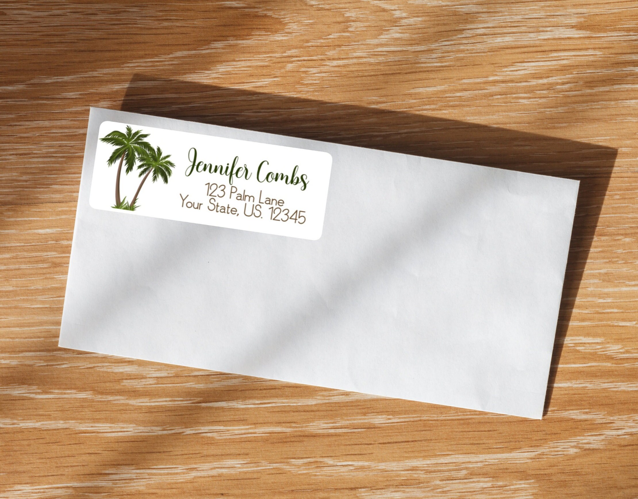 Personalized Tropical Beach Palm Trees Return Address Labels Mailing ...
