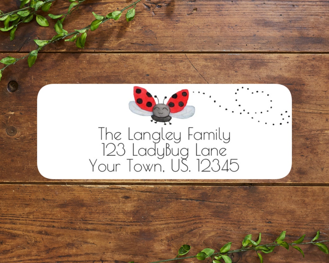 Personalized Flying Ladybug Lady Bug Heart Beetle Return - Etsy