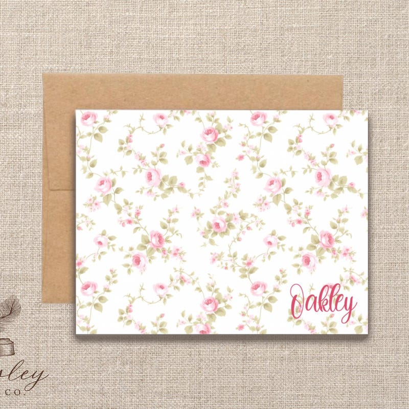 Vintage Roses Stationary - Etsy