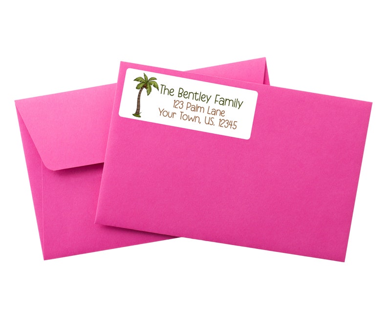 Personalized Tropical Beach Palm Trees Return Address Labels Mailing ...
